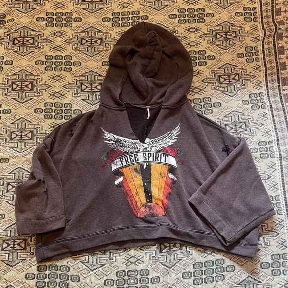Free People | Jackets & Coats | Rare Free People Free Spirit Hoodie ...
